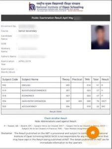 NIOS 12th Result of April 2022 Exam @nios.ac.in - VSI Jaipur