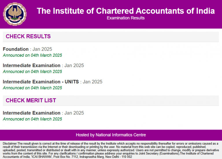CA Inter Result May 2025 To Be Declared On 6th July, 2025
